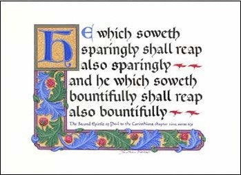 II Corinthians 9:6 KJV – Manuscriptures.com