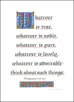 Philippians 4:8 NIV – Manuscriptures.com